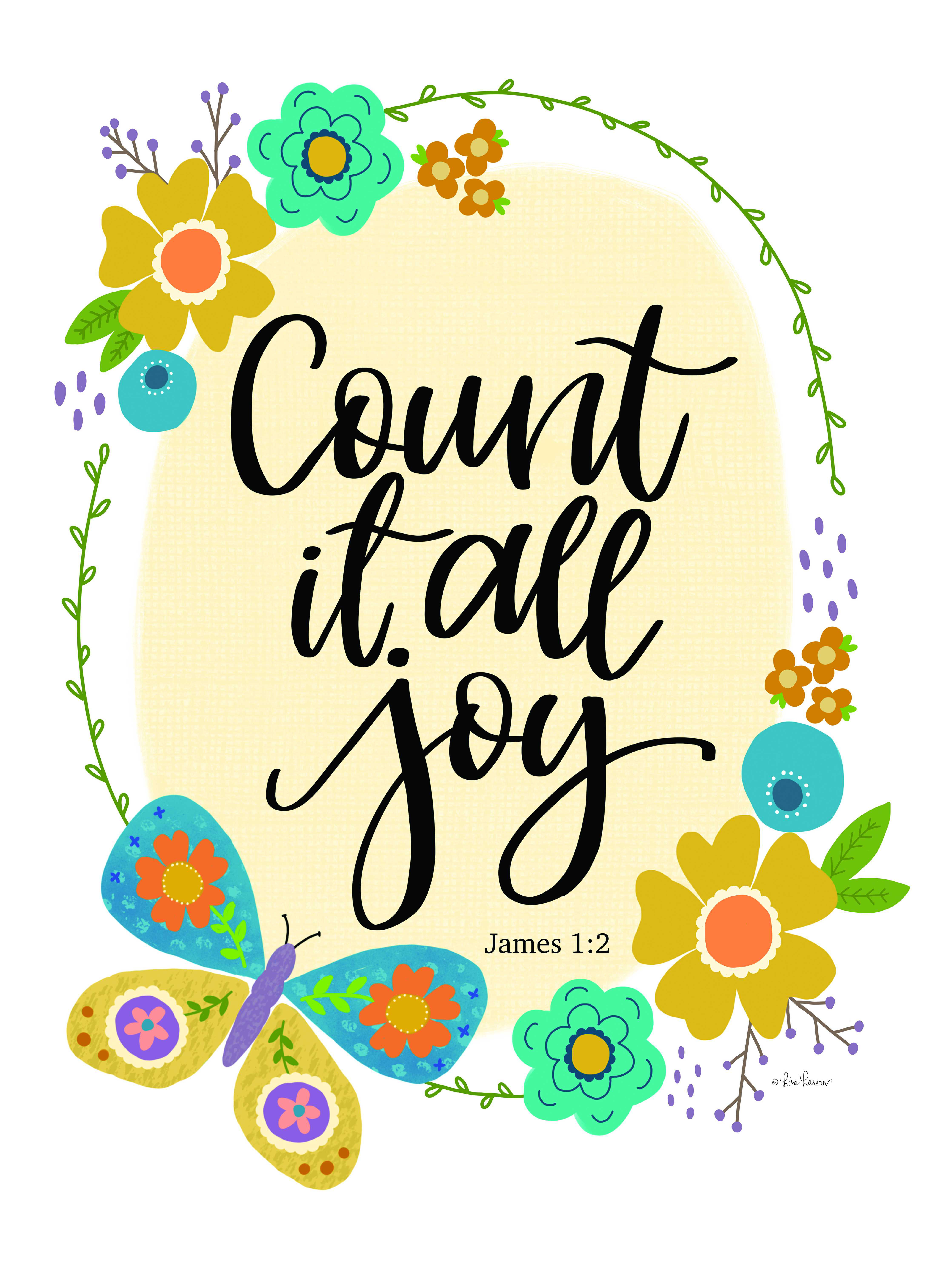 The Holiday Aisle® Count It All Joy - Wrapped Canvas Textual Art | Wayfair